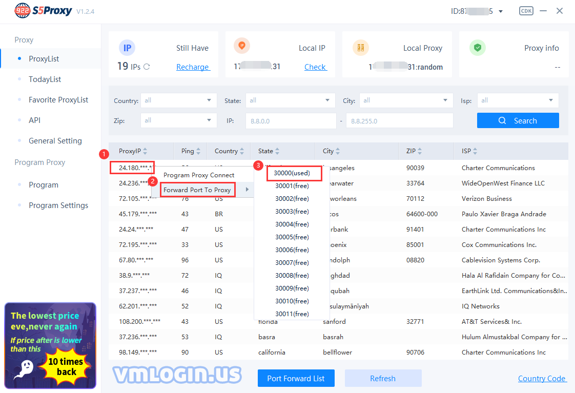 922 S5 Proxy Settings - VMLogin Help Center