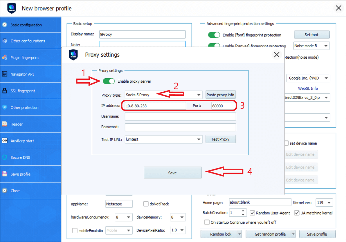 9Proxy Settings - VMLogin Help Center