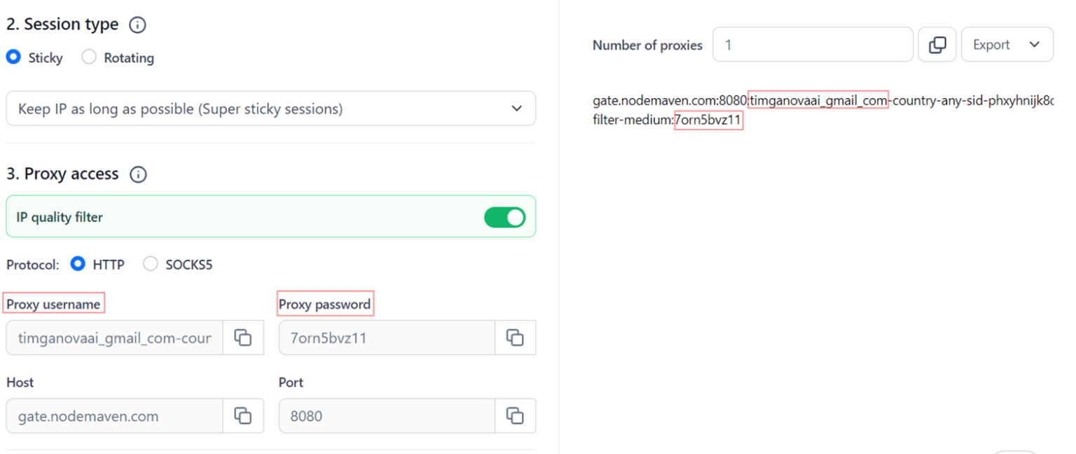 NodeMaven Proxy Settings - VMLogin Help Center